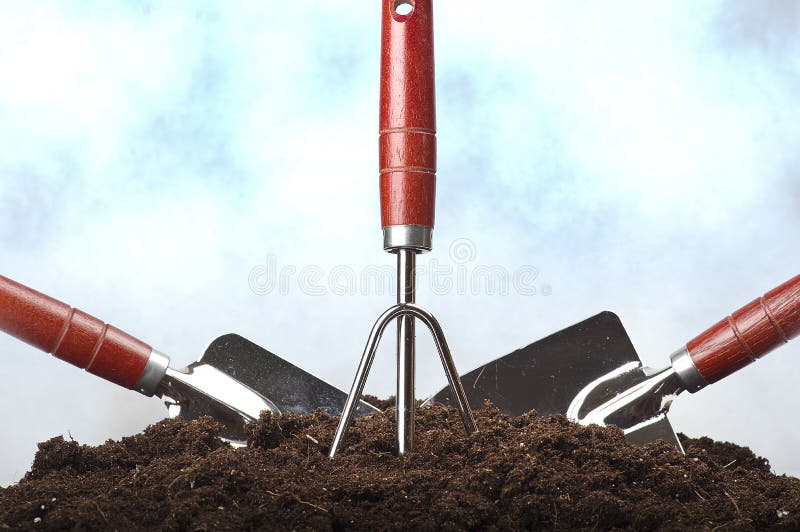 Gardening tools stock image. Image of farm, pick, outdoors - 55388589