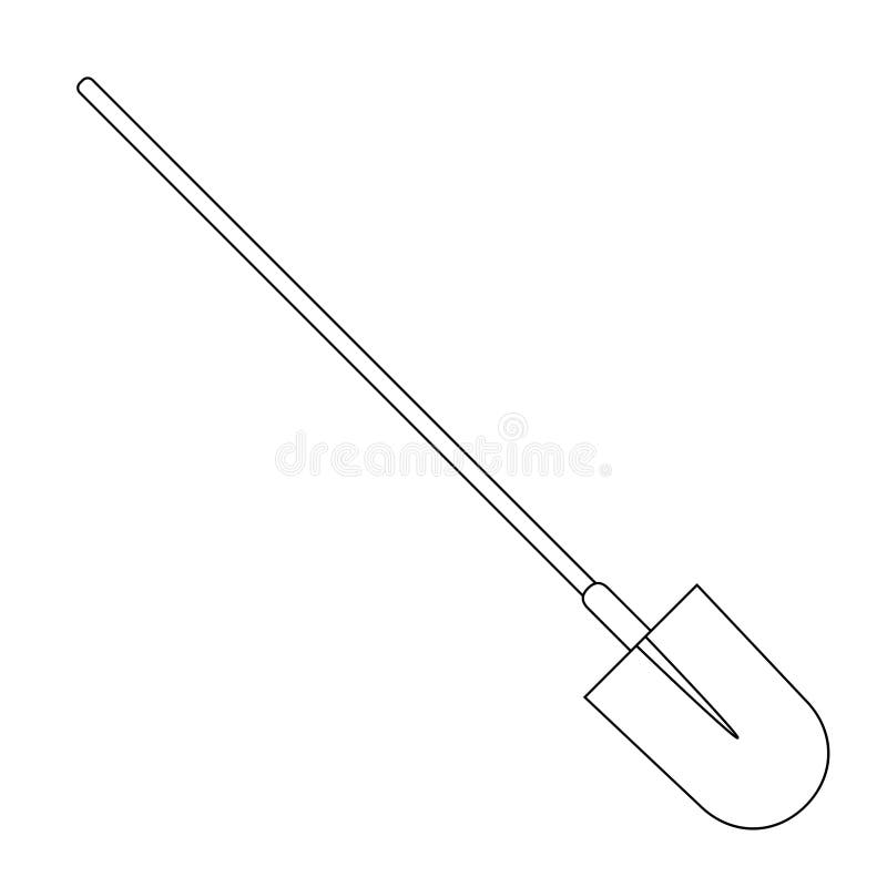 Spade Outline Vector Icon. Thin Line Black Spade Icon, Flat Vector ...