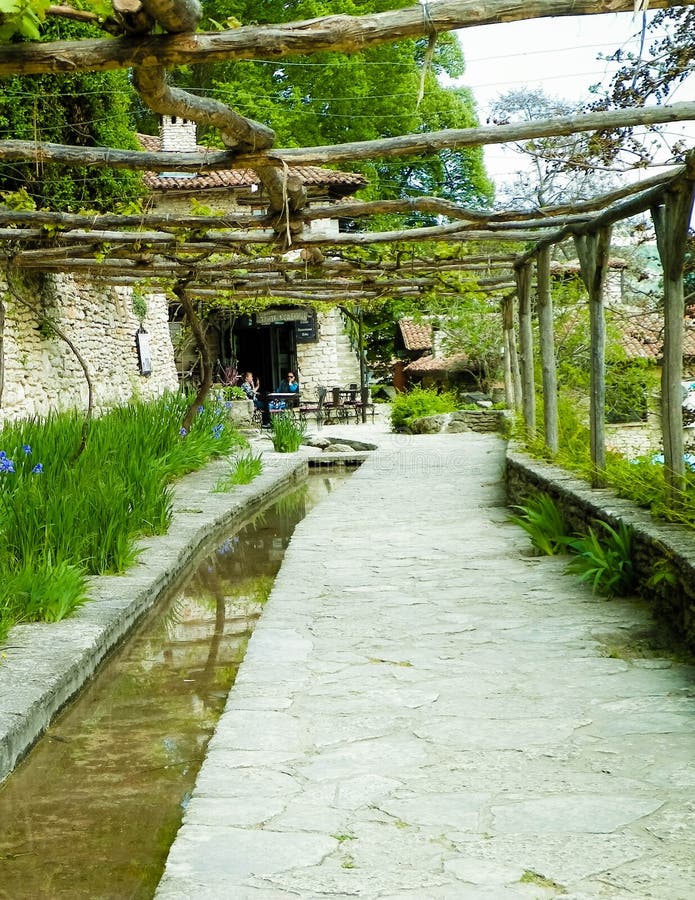 Gardens of the Balchik Palace Stock Image - Image of place, dobrogea ...