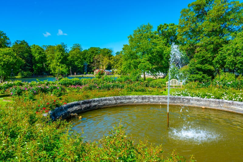 Gardens at Egeskov Slot Viewed during a Sunny Day in Denmark Stock ...