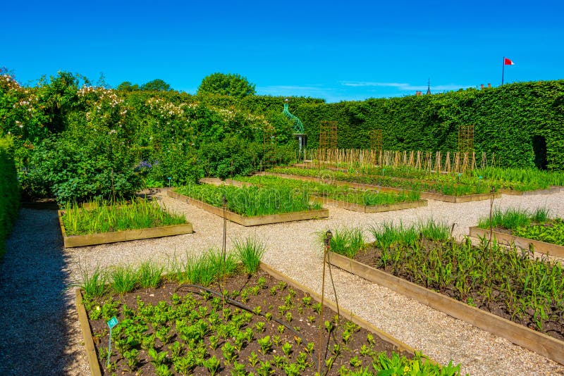 Gardens at Egeskov Slot Viewed during a Sunny Day in Denmark Stock ...