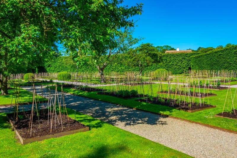 Gardens at Egeskov Slot Viewed during a Sunny Day in Denmark Stock ...