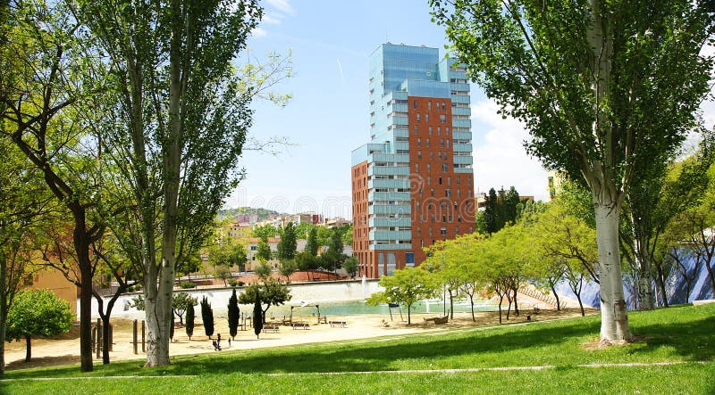 Gardens Nou Barris stock image. Image of ride, color - 74327741