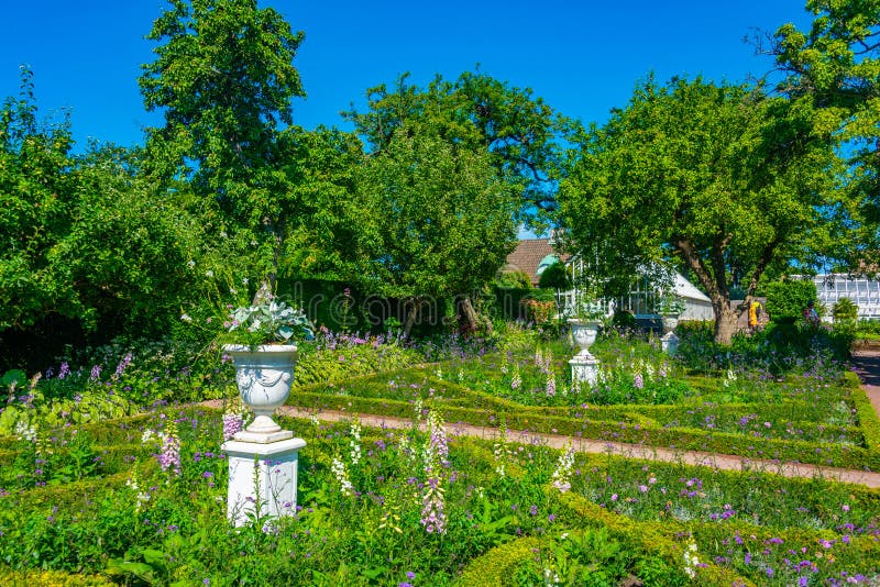 Gardens at Sofiero Palace in Sweden Stock Image - Image of garden ...