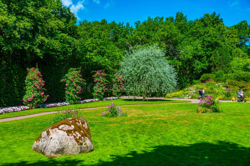 Gardens at Solliden Palace in Sweden Stock Image - Image of plant ...