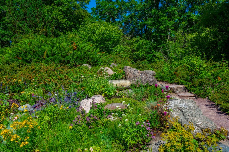 Gardens at Solliden Palace in Sweden Stock Image - Image of nature ...