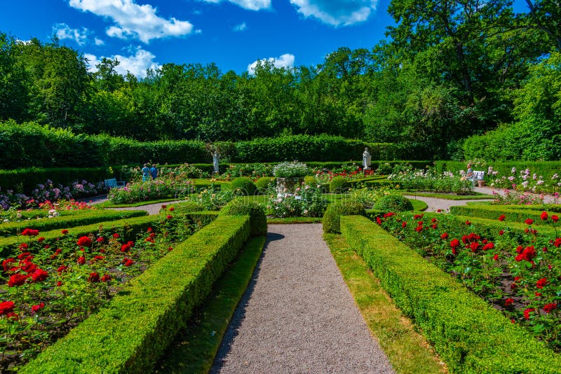 Gardens at Solliden Palace in Sweden Stock Image - Image of travel ...