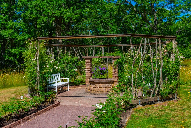 Gardens at Solliden Palace in Sweden Stock Image - Image of flower ...
