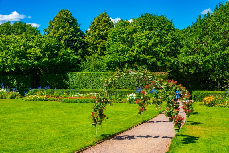 Gardens at Solliden Palace in Sweden Stock Image - Image of floral ...