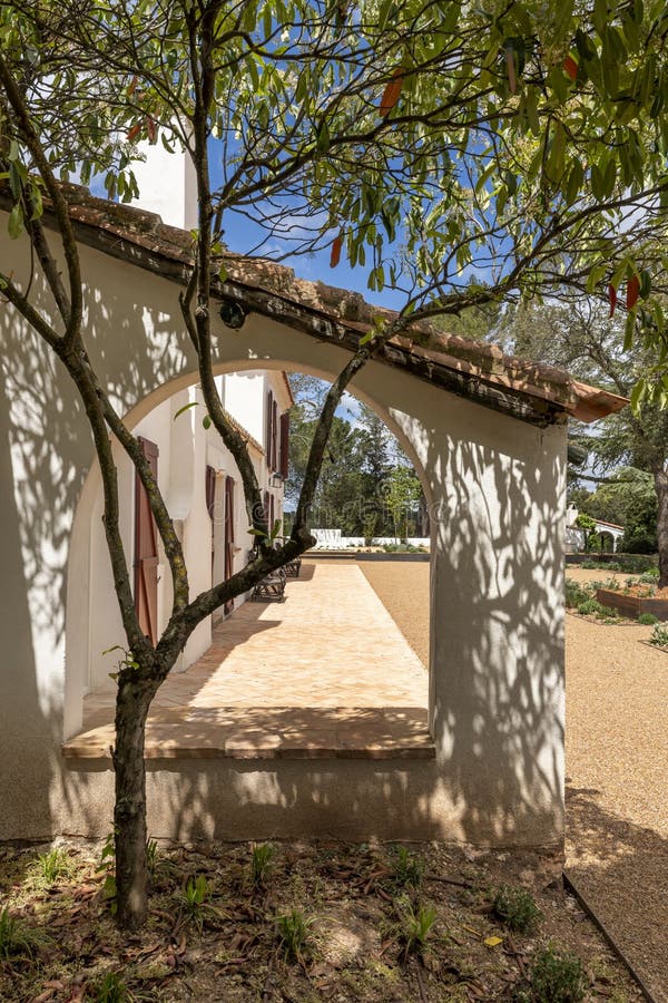 Gardens with Trees on a Farm with Terracotta Floors and Tiles of the ...
