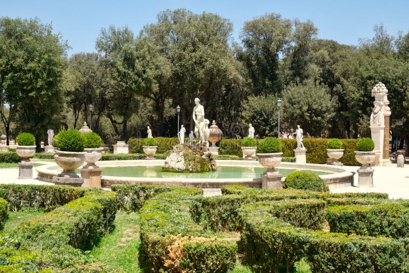 Gardens at Villa Borghese in Rome Stock Photo - Image of culture ...