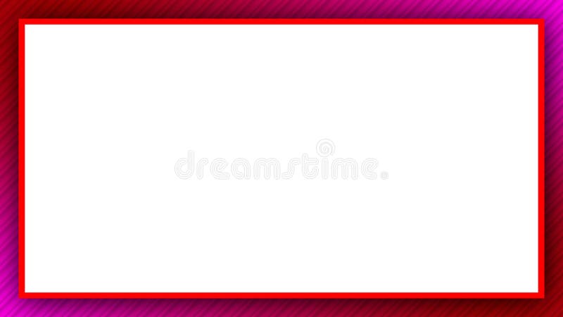 Gardient Red and Pink Frame, White Background, 3D Illustrations Stock ...