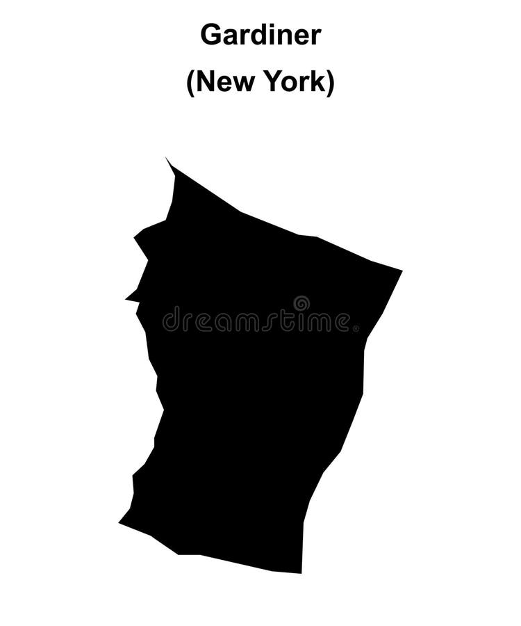 Gardiner outline map stock vector. Illustration of empty - 387617058