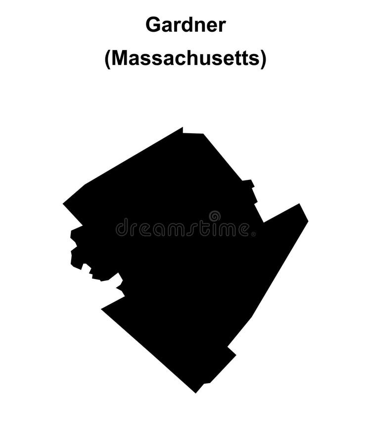 Gardner outline map stock illustration. Illustration of city - 357333396