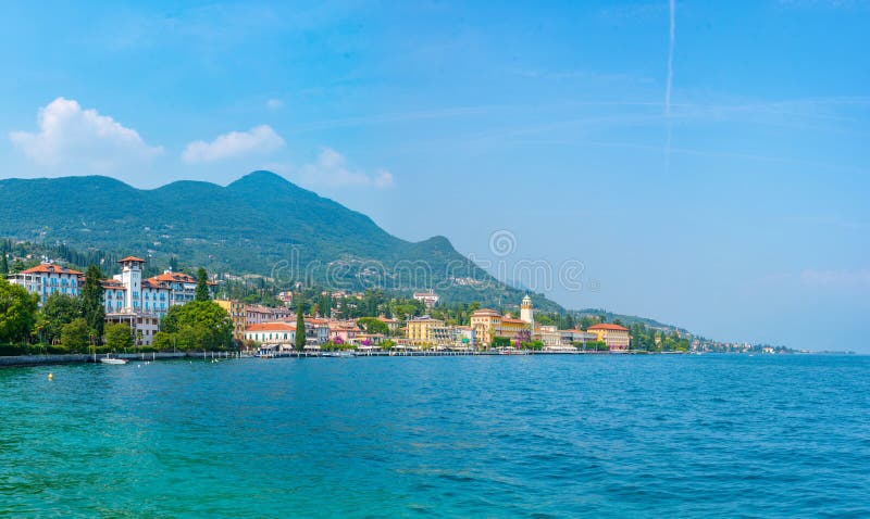 GARDONE RIVIERA, ITALY, JULY 23, 2019: Cityscape of Gardone Riviera in ...