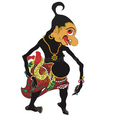 Wayang Puppet Shadow - Gareng Stock Illustration - Illustration of ...