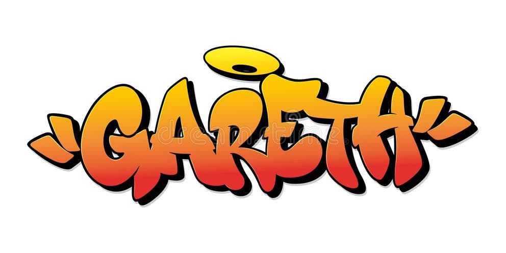 Gareth Name in Graffiti Style. Vector Illustration. Stock Vector ...