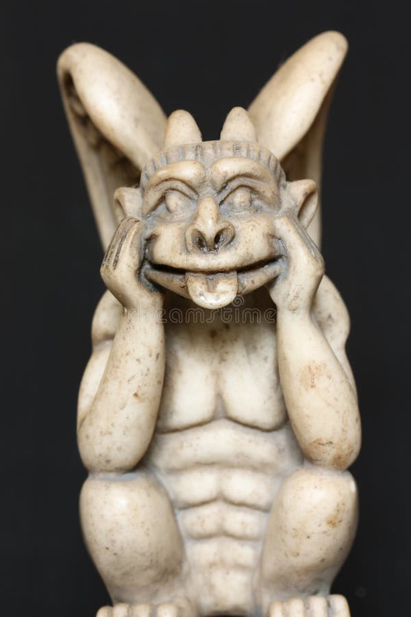 Gargoyle stock image. Image of tongue, statue, isolated - 13440271