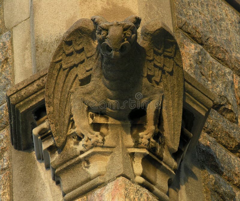 Gargoyle on church stock image. Image of history, sculpture - 419659