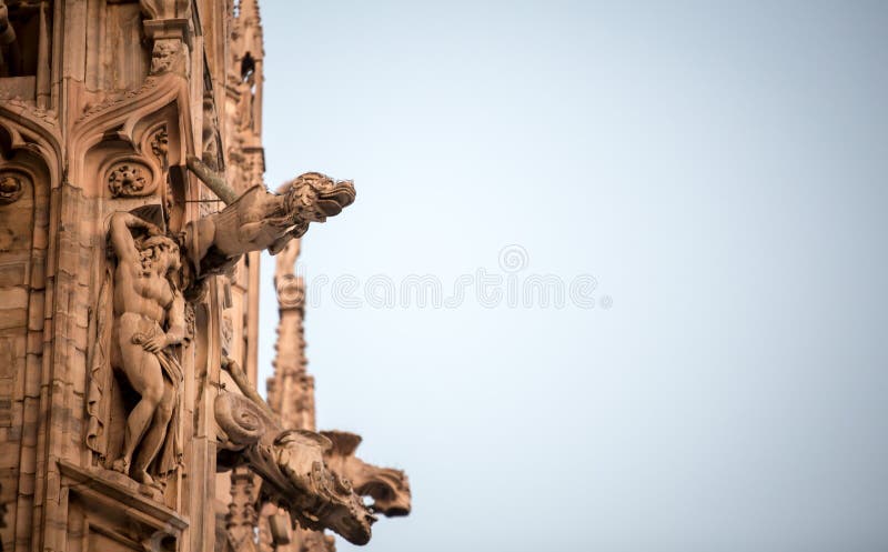 Gargoyle duomo stock photo. Image of facade, italy, religious - 49746718