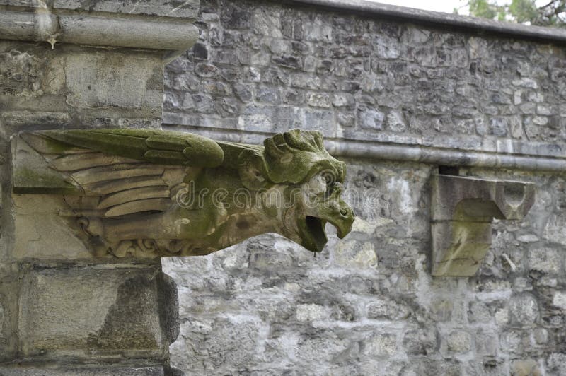Gargoyle standing stock image. Image of medieval, rain - 27359875