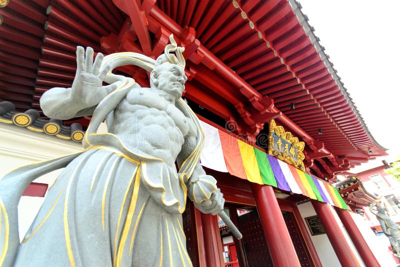 Gargoyle of the Tooth Temple Singapore Stock Image - Image of design ...