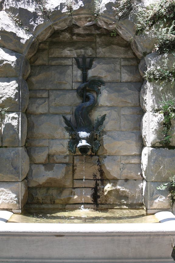 Dragon Water Feature stock photo. Image of sculpture - 43280530