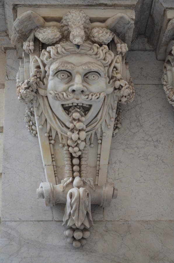 The Gargoyles on a Building in Cadiz, Spain Stock Image - Image of city ...