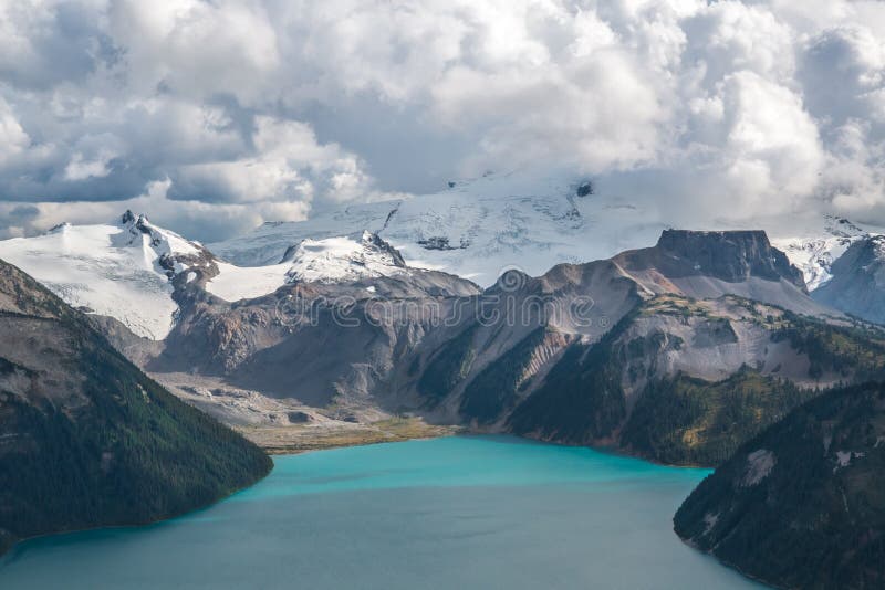 Garibald Lake and Table Mountain Stock Photo - Image of mountains ...