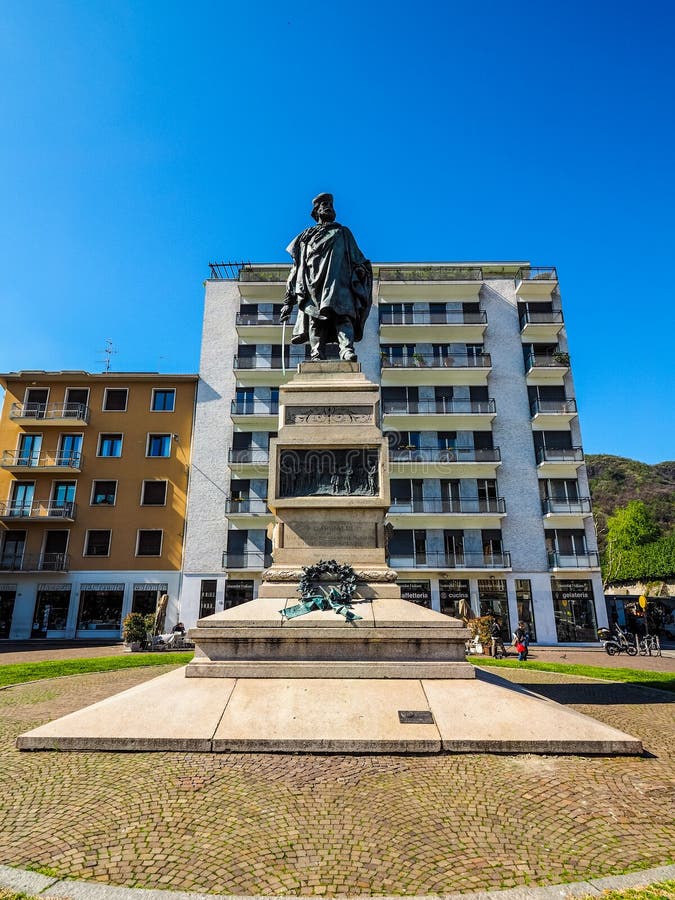 Garibaldi Monument in Como (HDR) Editorial Photography - Image of ...