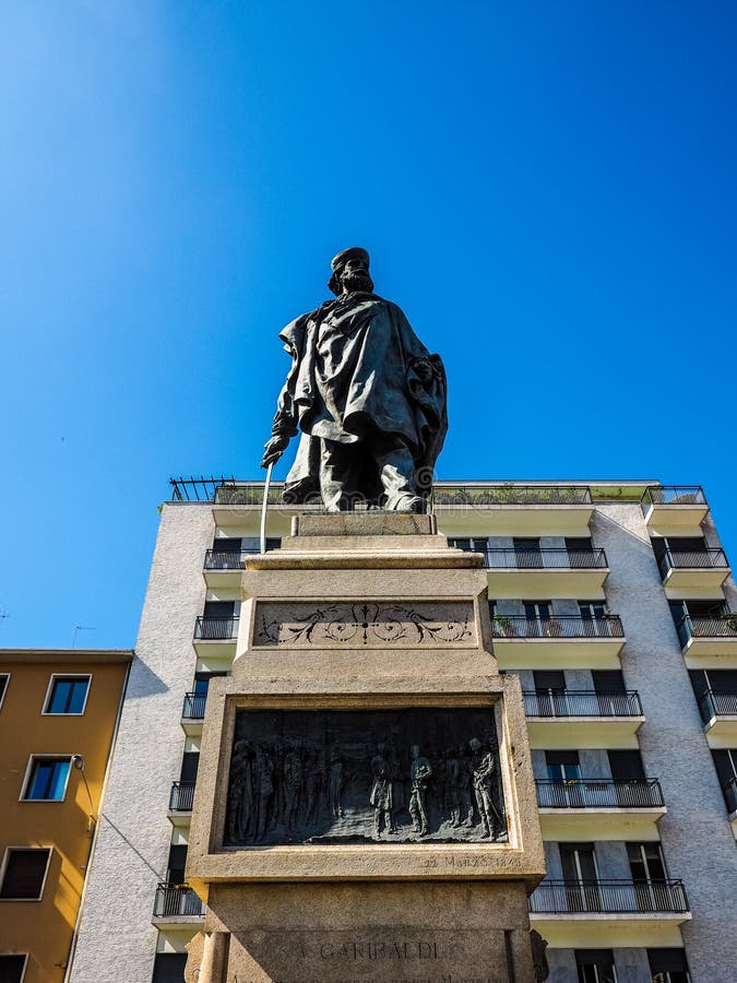 Garibaldi Monument in Como (HDR) Stock Image - Image of italian ...