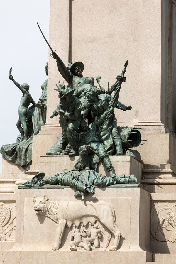 Garibaldi Monument on Janiculum Hill in Rome Stock Photo - Image of ...