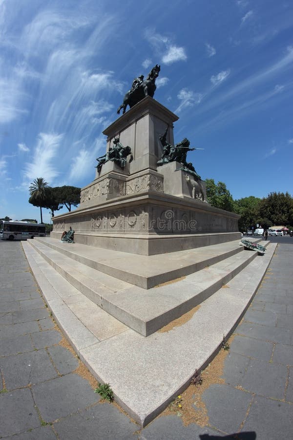 Garibaldi Monument in Rome stock photo. Image of janiculum - 54363788