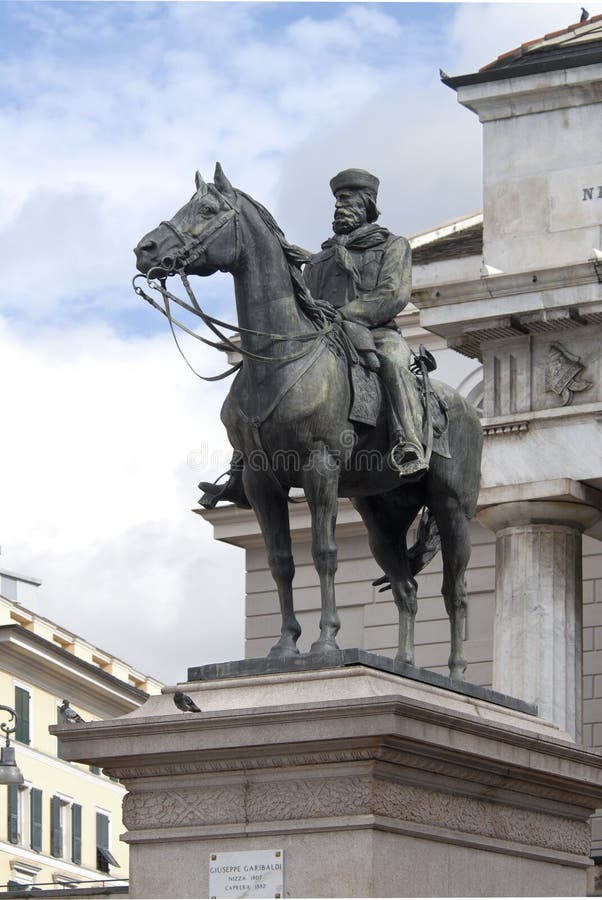 Garibaldi Statue, Genoa, Italy Stock Photo - Image of garibaldi, travel ...