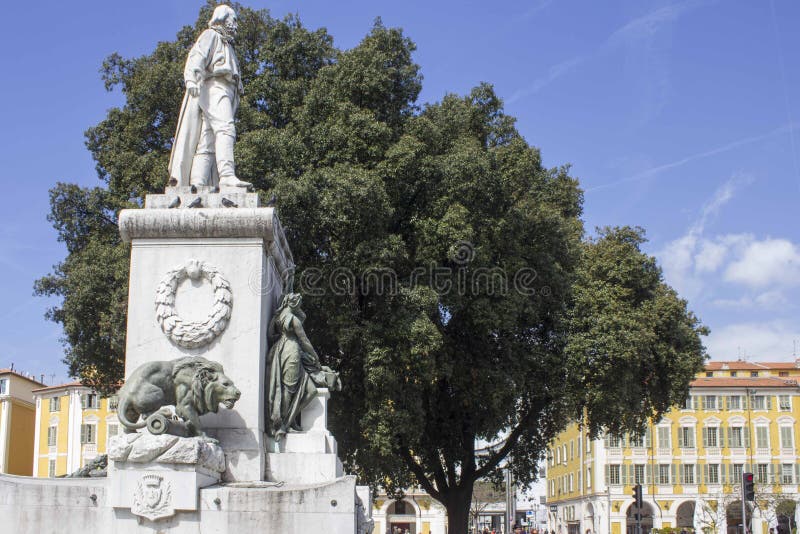 Garibaldi Statue in Nice, France Editorial Stock Image - Image of ...