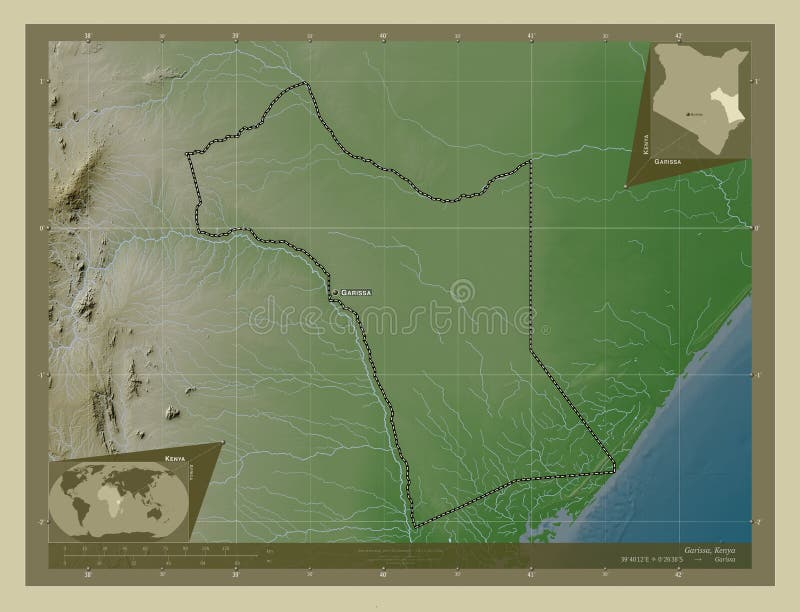 Garissa, Kenya. Wiki. Labelled Points of Cities Stock Illustration ...