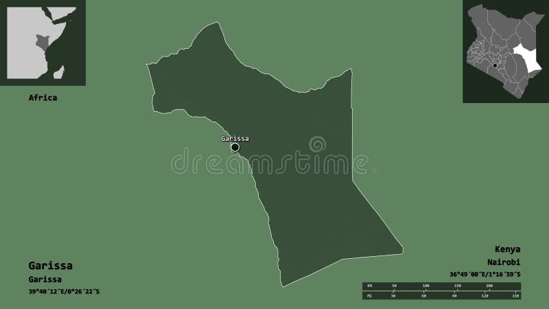 Garissa, County of Kenya,. Previews. Administrative Stock Illustration ...