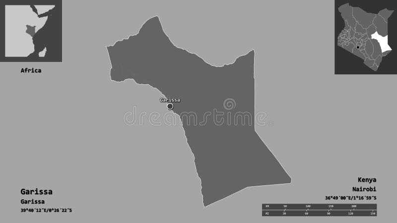 Garissa, County of Kenya,. Previews. Bilevel Stock Illustration ...