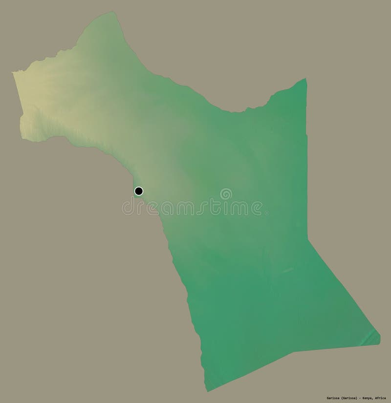 Garissa County Republic of Kenya, North Eastern Province Map Vector ...