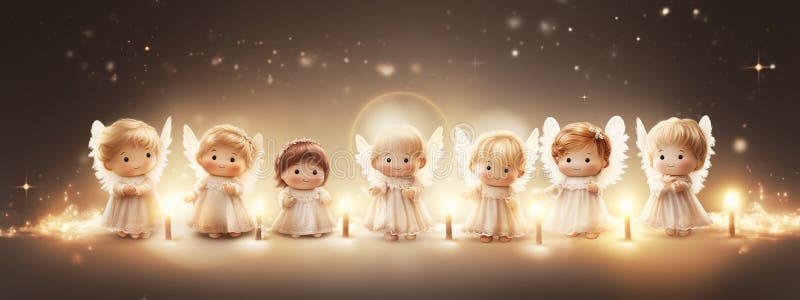 The Garland Angels Glow in the Dark. Selective Focus Stock Image ...