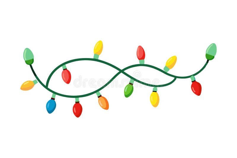 Garland of Christmas Lights Stock Vector - Illustration of radiant ...