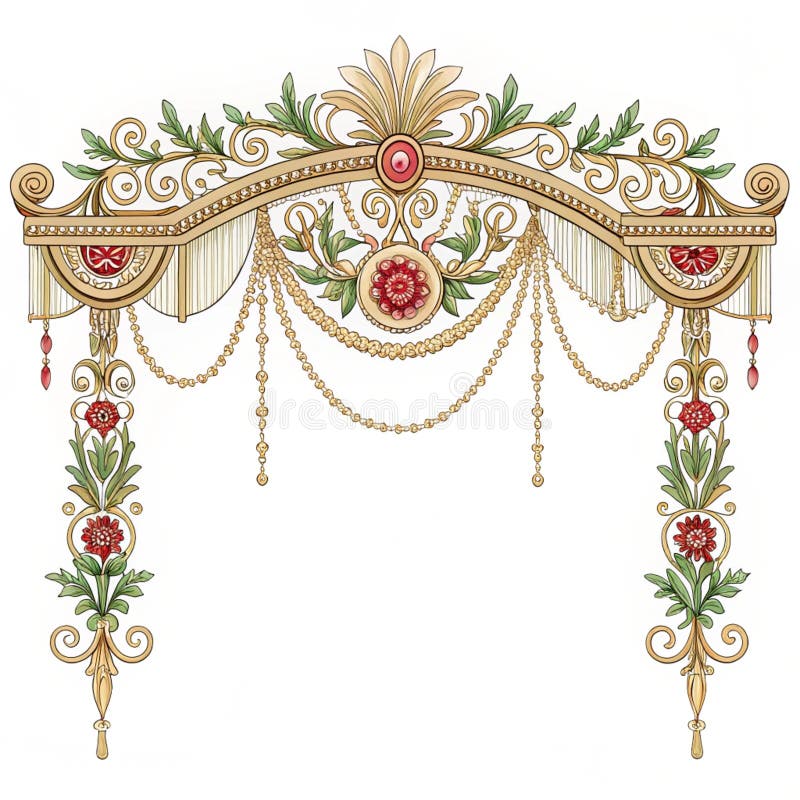 A garland with design stock illustration. Illustration of glass - 377508121