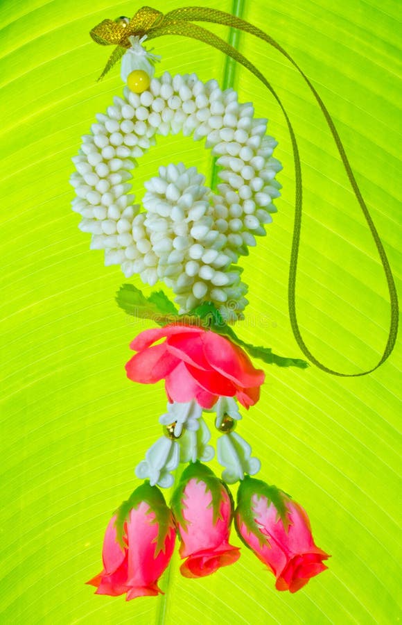 Garland of flowers. stock photo. Image of bangkok, background - 26112724