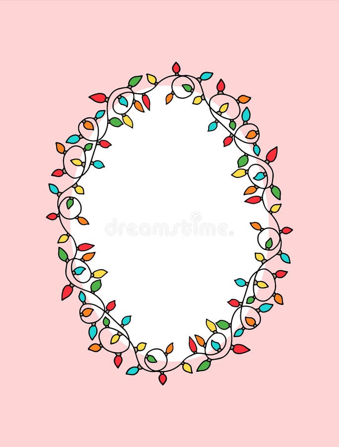 Garland Frame Drawn by Hand. Endless Seamless Patterned Vector Brush ...