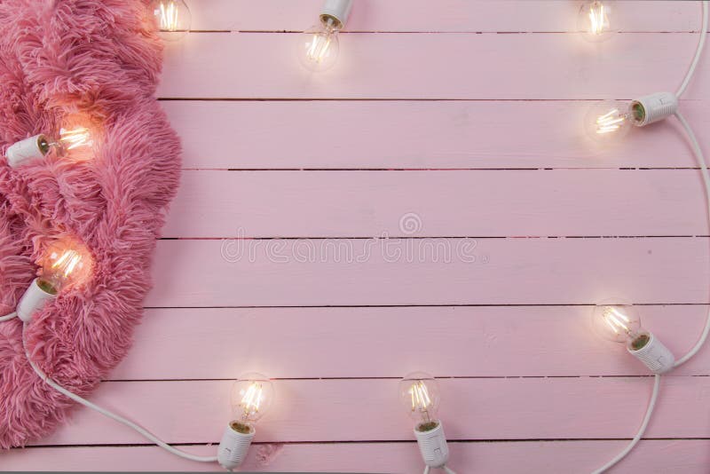 Light of White Lamps Pink Boards Stock Photo - Image of dining, design ...