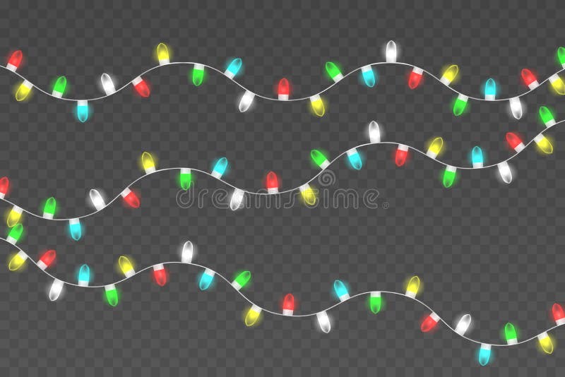 Christmas lights. Vector stock vector. Illustration of decor - 196874637