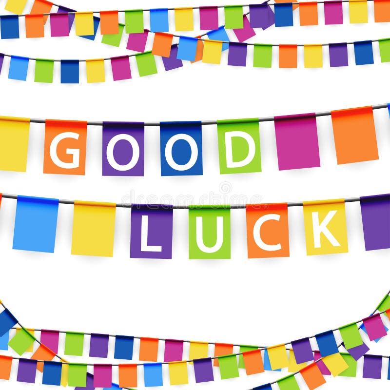 Garlands for lucky time stock vector. Illustration of invitation - 65628771