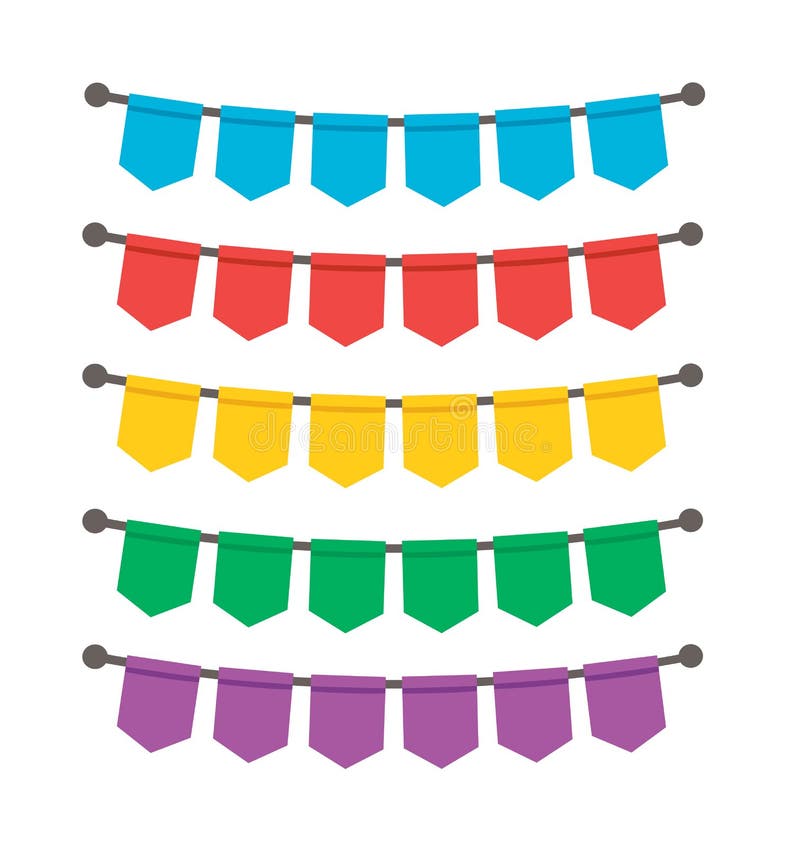 Garlands Party Banner Vector Illustration Stock Vector Illustration