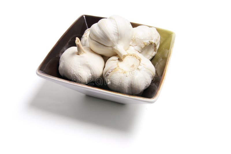 Garlic in Bowl stock photo. Image of flavour, flavoring - 9870736