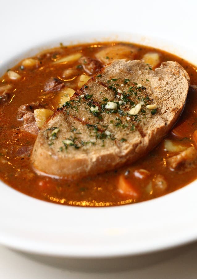 Garlic Bread on Brown Gravy Stock Image - Image of gravy, grilled: 18069597